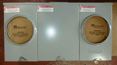 New Milbank Meter Socket two Gang 2 position meter 200 amp Top or ...