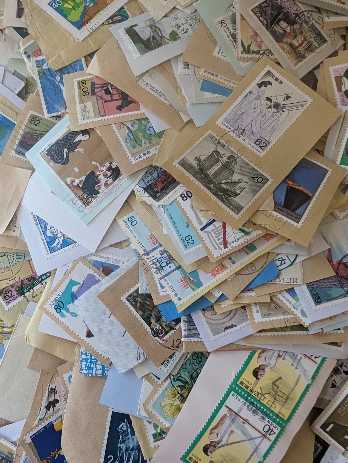 STAMP Used Stamps JAPAN 1000g ON paper lot philatelic collection ...