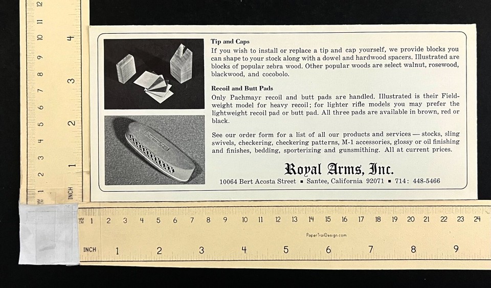 1960s Royal Arms Santee California Vintage Rifle Hunting Gun Catalog ...