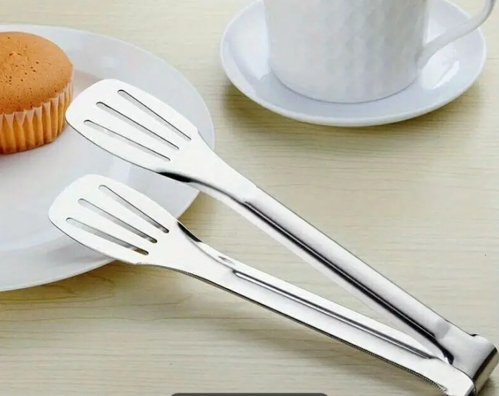 Food Tong Serving Grill BBQ Tong Kitchen Stainless Steel Tong Cooking ...