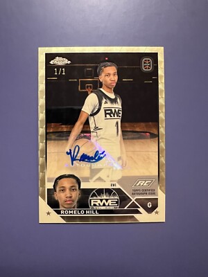 2023-24 Topps Chrome OTE Romelo Hill Superfractor Auto RC SSP 1/1 | eBay
