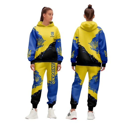 Ukrainian Women's tracksuit, patriotic, "flag", hoodies + pants💛💙 | eBay