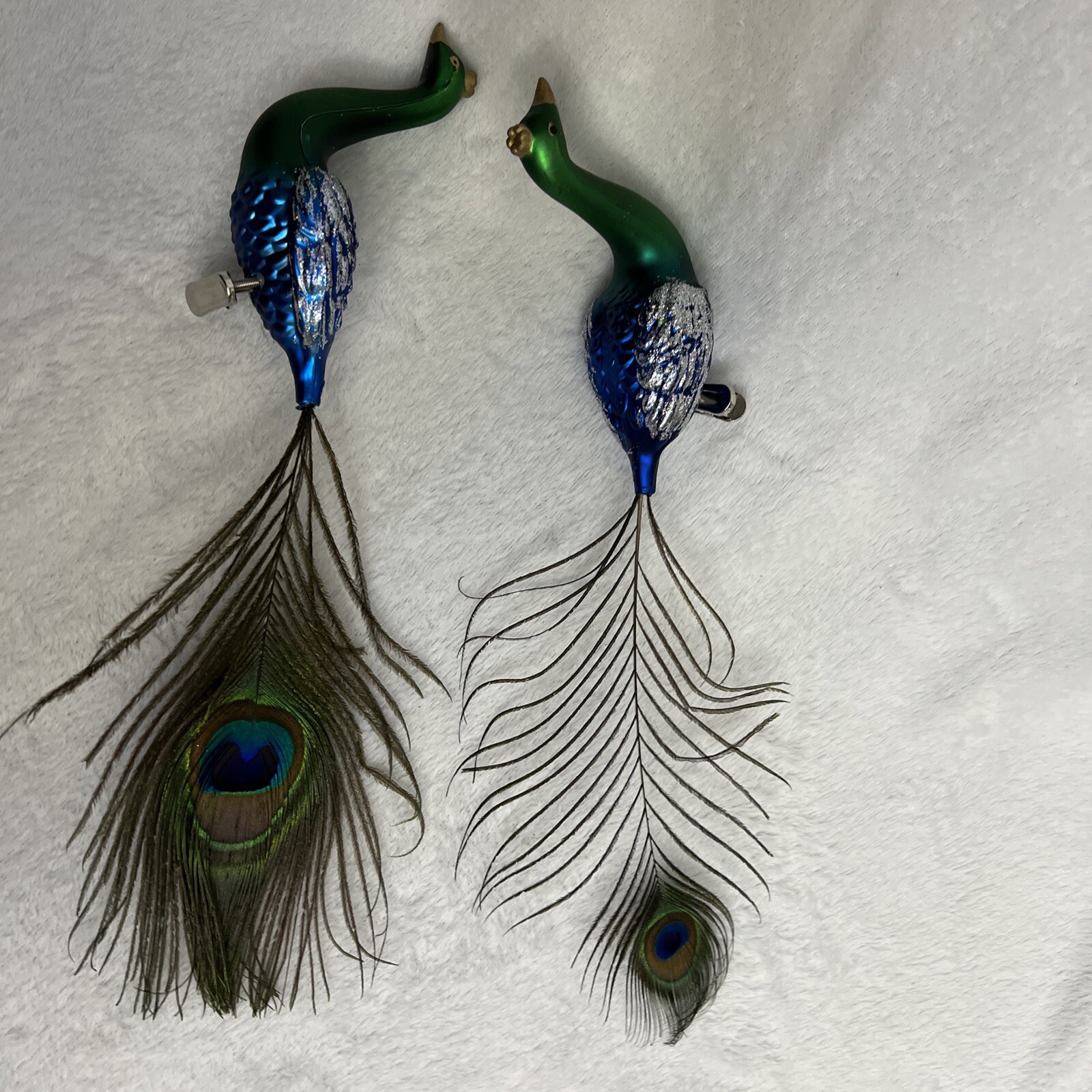 Shaterproof Peacocks Ornament Clips set of 2 | eBay