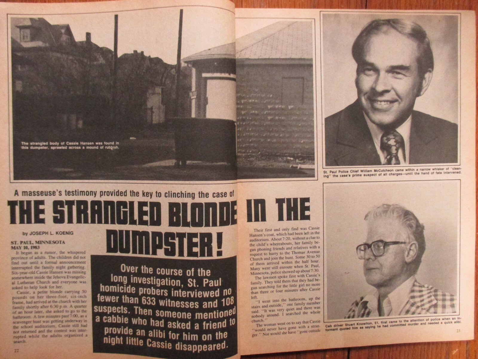 1984 Front Page Detective Maga(CHRISTINE FALLING/JIMMY LEE GRAY/STUART ...