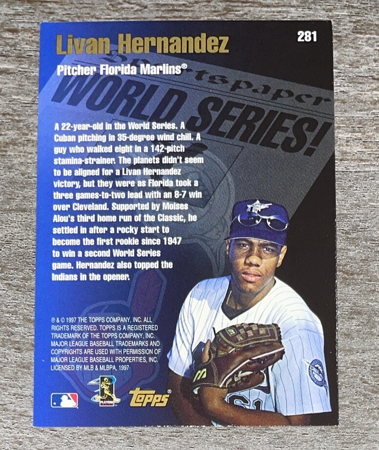 Livan Hernandez 1998 Topps 97 World Series #281 *H301* | eBay