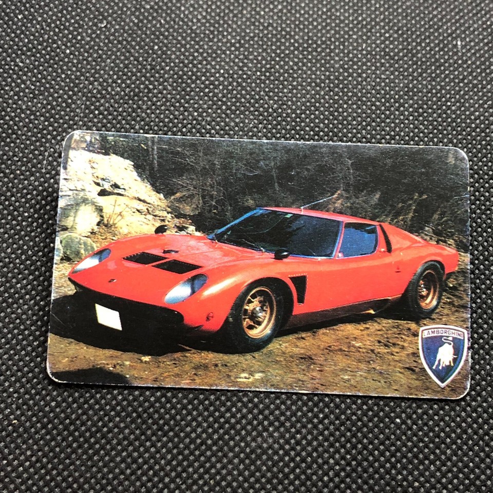 Lamborghini Countach LP400 Playing Card super car spade 4 Japanese very ...