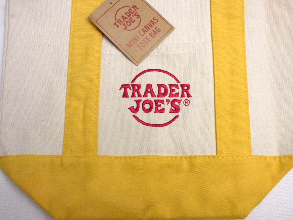 Trader Joe's - Mini Canvas Tote Bag - Yellow - Holiday 2025 - Limited ...