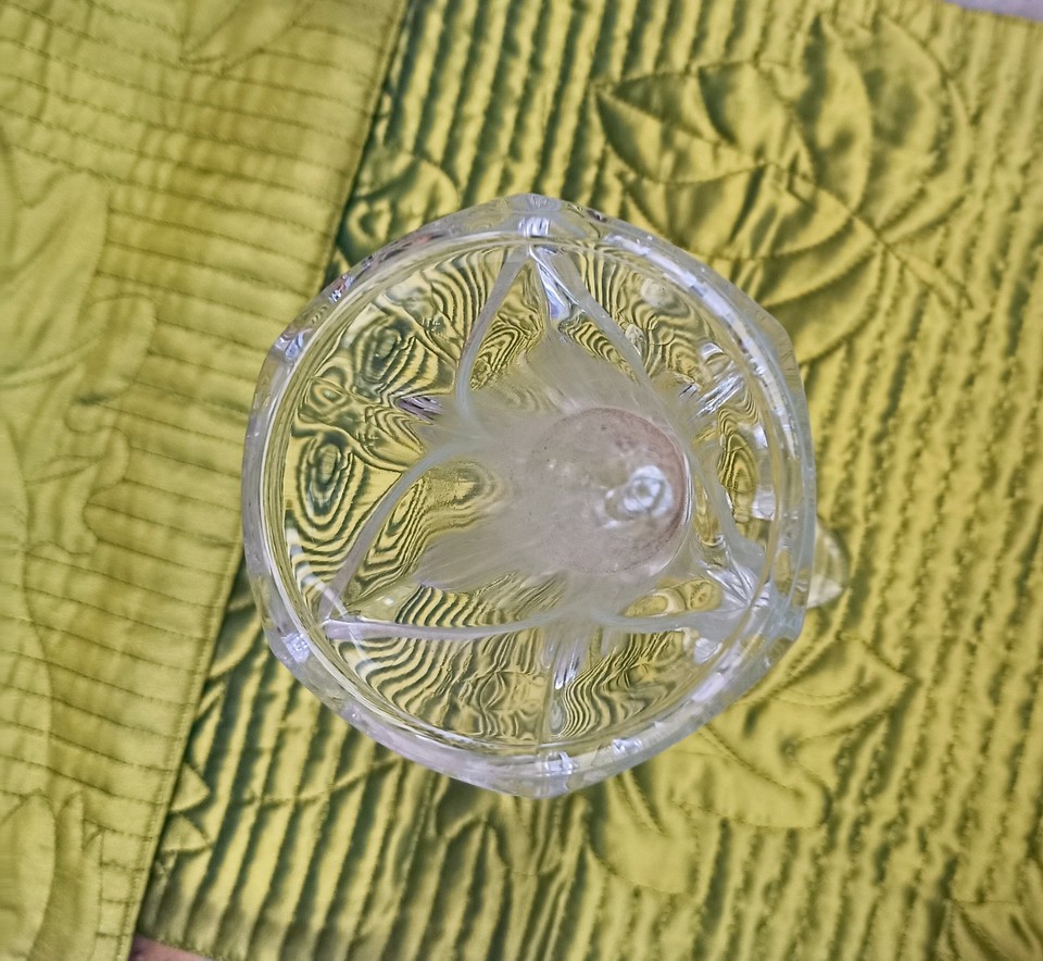 Small Clear Glass Art Deco style / Bohemian Pedal Base | eBay