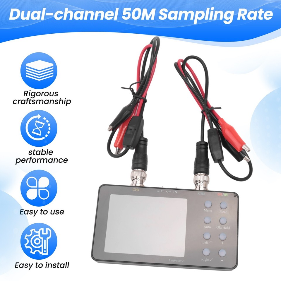 Digital Oscilloscope Dual-Channel 50M Sampling Rate 10M Analogue ...