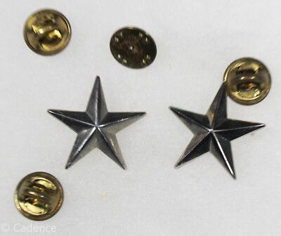US Vietnam Era General's Rank Star Pins P-23 Matched Pair Clutch Back ...