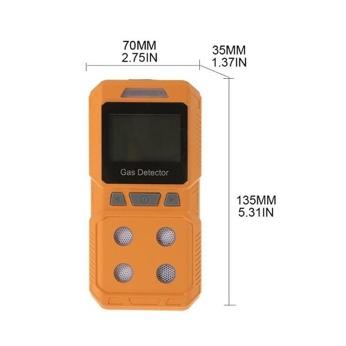 Portable 4 in 1 Gas Detector Rechargeable O2 CO Combustible Gas Leak ...
