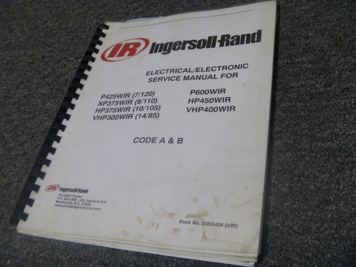Ingersoll Rand Compressor Service Manual
