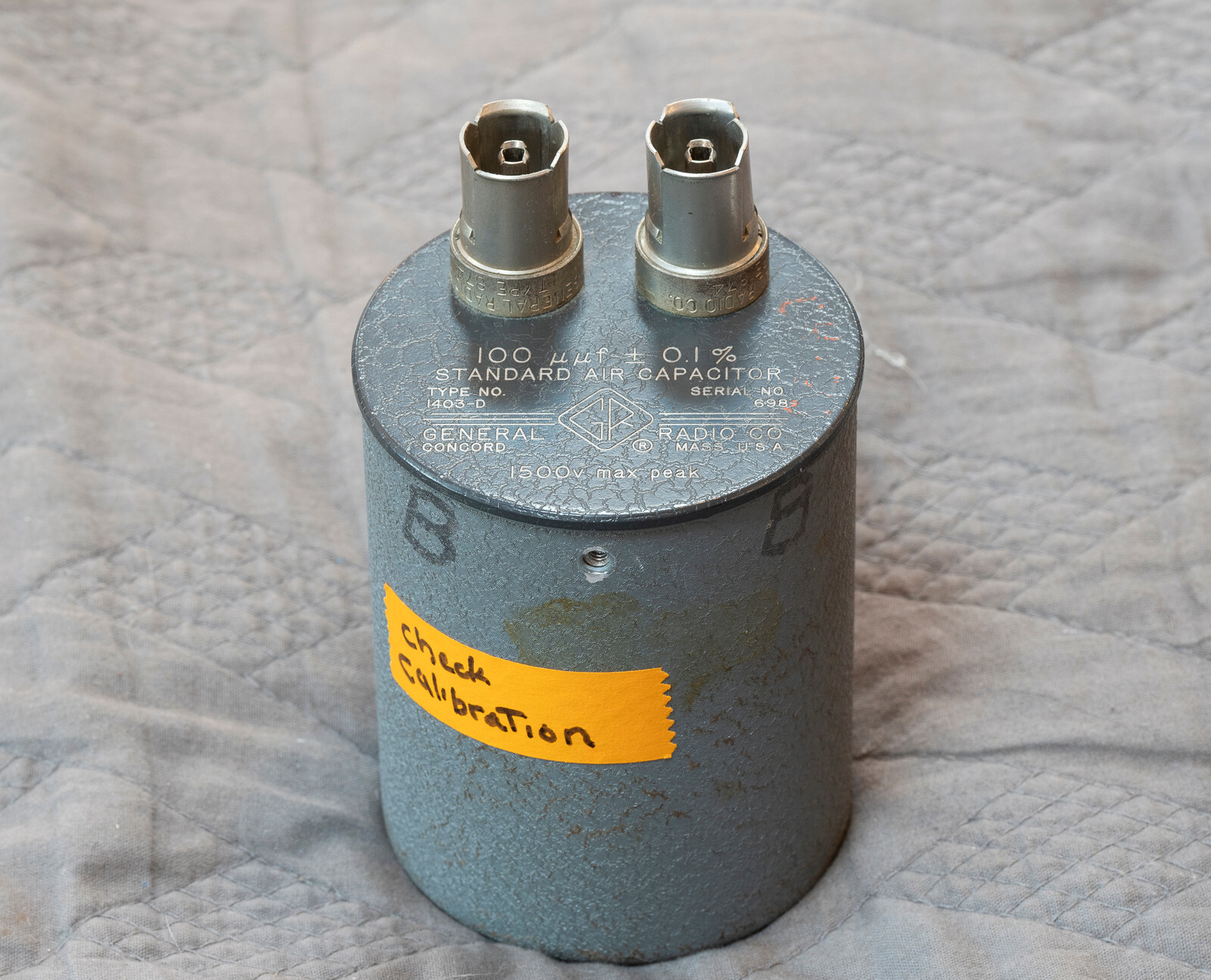 Standard Air Capacitor 100uuf, 0.1% General Radio GR 1403-D Reference ...