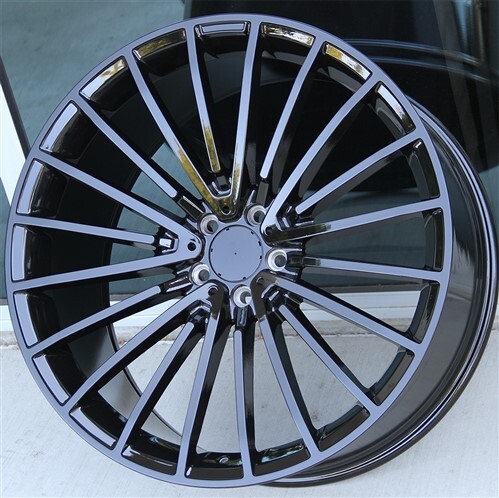 Set(4) 20" 20X8.5/20x9.5 5X112 MULTI-SPOKE BLACK WHEELS BENZ E300 E350 ...