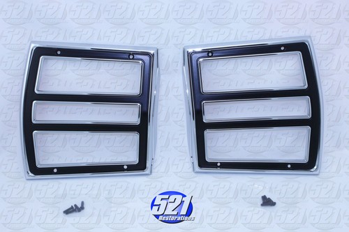 Tail Light Bezels Trim Rings Pair Set NEW Fits 68 1968 Dodge Dart Mopar ...