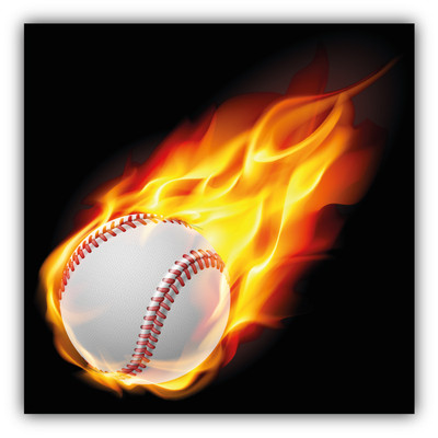 Baseball Fireball Car Bumper Sticker Decal 5'' x 5'' | eBay