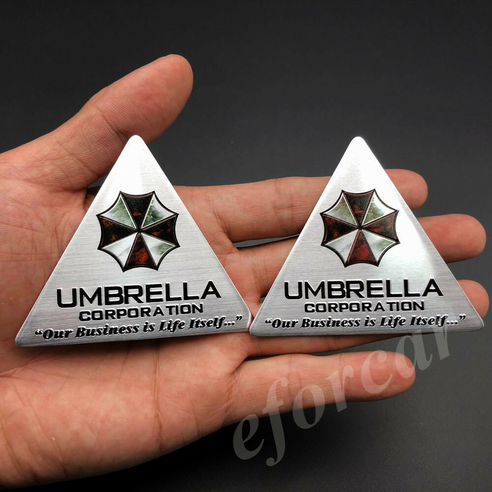 2x Resident Evil Umbrella Corporation Car Trunk Side Emblem Badge Decal ...