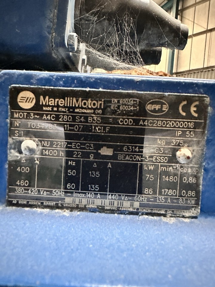 Industrial centrifugal extractor fan 95kw 415v 3 Phase Extractor Blower ...