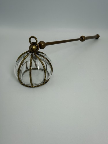 Unique Vintage Blown Bubble Glass Candle Snuffer Gold Tone | eBay UK