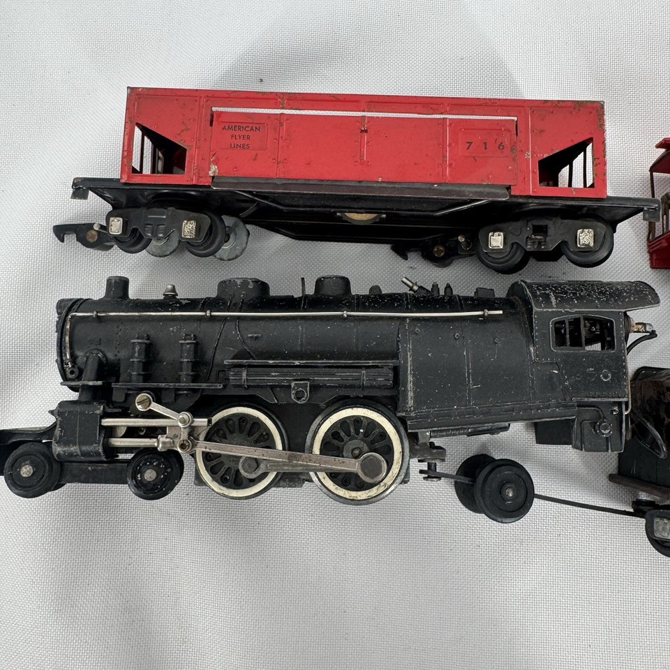 Vintage American Flyer Reading Lines Steam Engine & Tender Cars ...