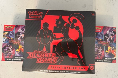 Destined Rivals Pokemon SEALED ETB + 2 BOOSTER BUNDLE BOXES - FAST SHIP ...