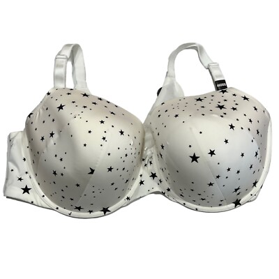 NWT TORRID Lightly Lined T-Shirt Bra Sz 46DDD Ivory Black Stars ...