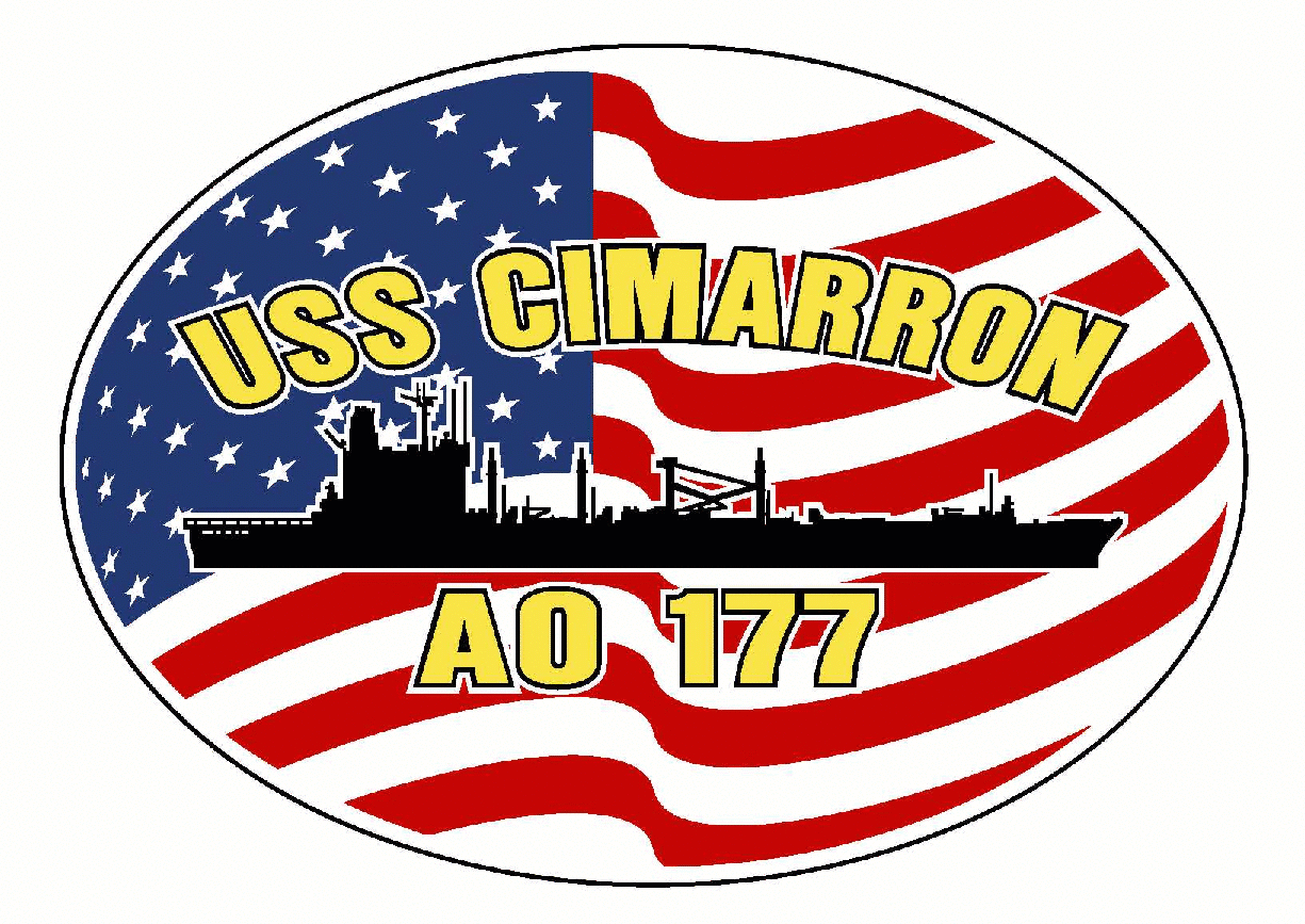 USS CIMARRON AO 177 Oval Decal / Sticker Military USN Navy MADE IN U.S ...
