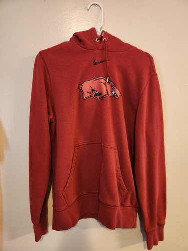 Nike Arkansas Razorbacks Men’s Fleece Hoodie Center Swoosh Red Size ...