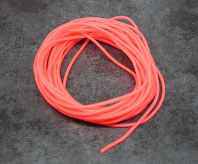 Red Tube 5m, 1mm Internal Diameter, Fluorescent Non Glow Tubing, Bream ...