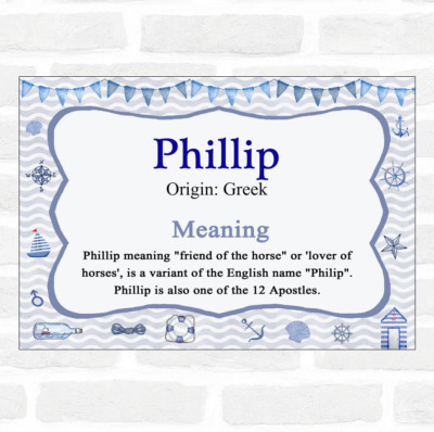 Phillip Name Meaning Nautical Certificate | eBay UK
