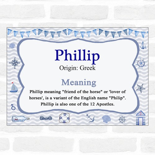 Phillip Name Meaning Nautical Certificate | eBay