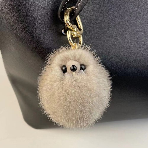 Cute Real Mink Fur Fox Keyring Pompom Ball Bag Charm Purse Phone Furry ...