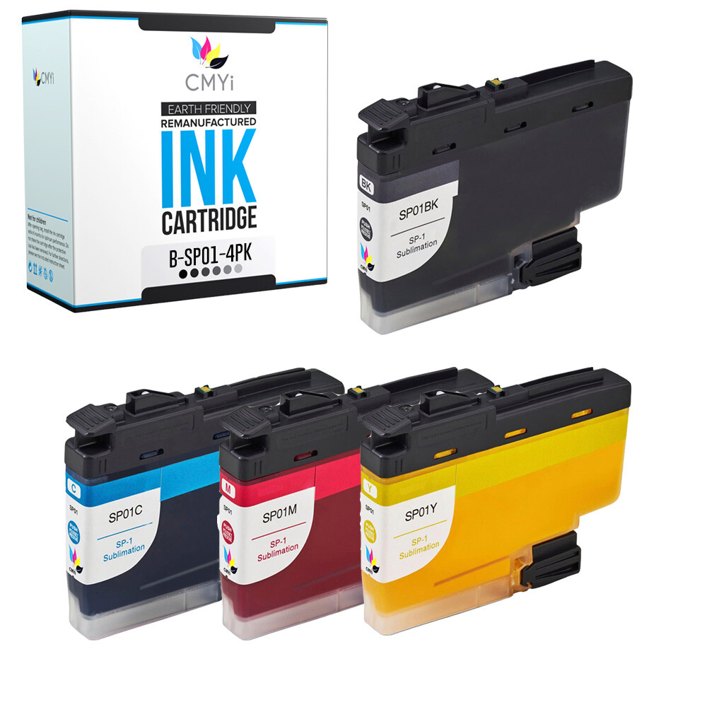 4-Pack Brother SP01 Ink Cartridges for Brother SP1 Sublimation Printer ...
