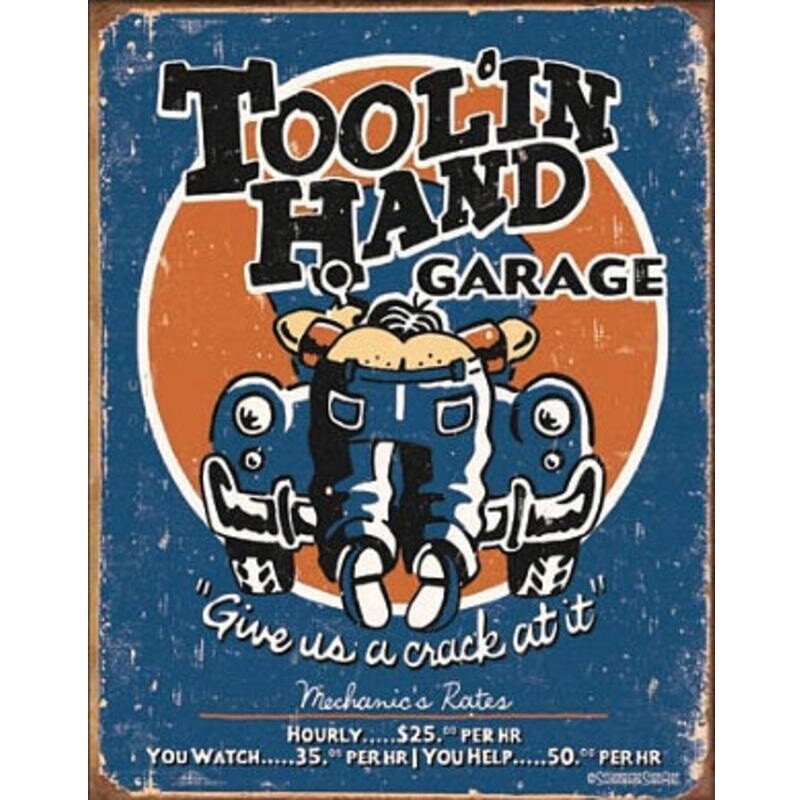 Moore Toolin Hand Metal Tin Sign Retro Man Cave Bar Pub 40.5 x 31.5 ...