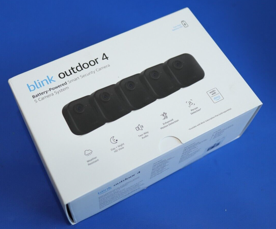 New Blink Outdoor 4th Gen 5 pack Camera Wireless kits HD Home Security ...