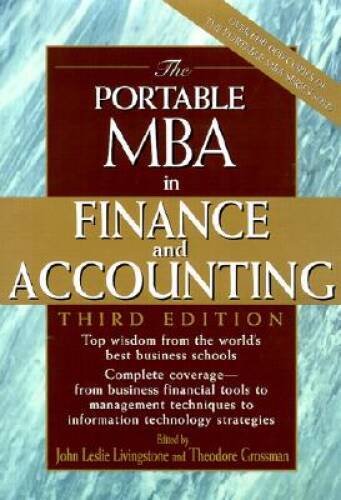 The Portable MBA in Finance and Accounting - Hardcover - GOOD ...