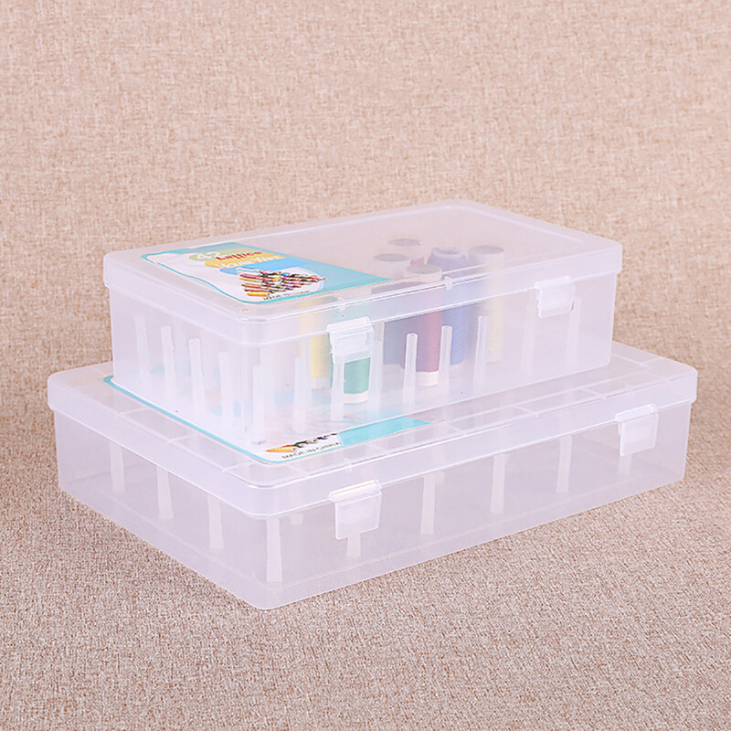 42PCS Plastic Transparent Thread Box Household Sewing Thread Storage ...