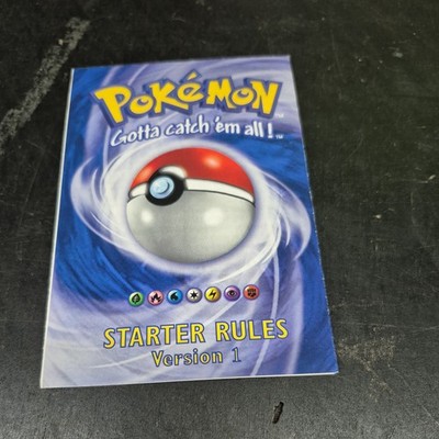 Pokemon TCG Starter Rules Booklet Version 1 Pre-owned 1999 | eBay