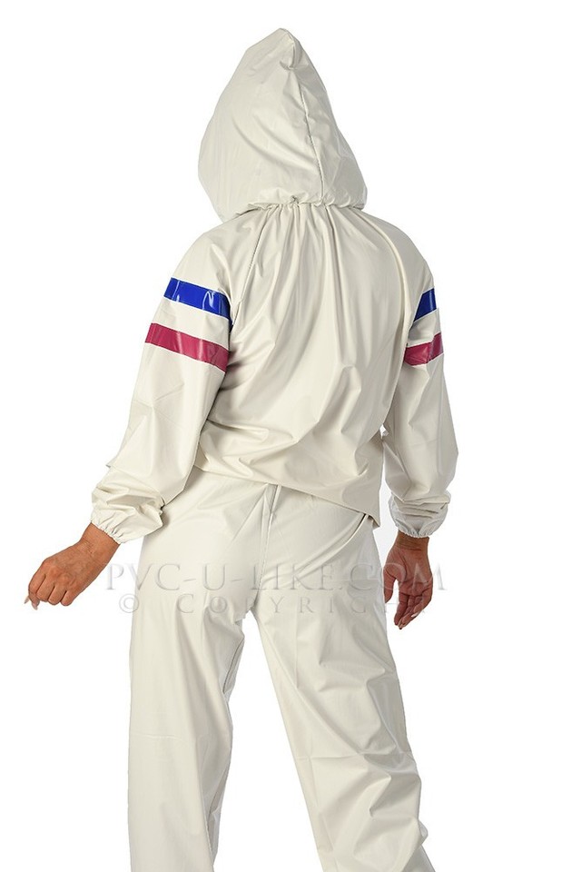 PVC Plastic Vinyl Sauna suit PVC Fetish Plastic Overalls two piece PVC ...
