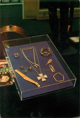 Postcard Elvis Presley's Personal Jewelry On Display Graceland-Memphis ...