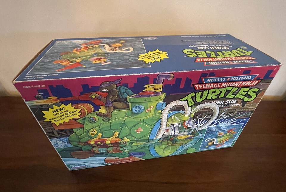 Sewer Sub Teenage Mutant Ninja Turtles TMNT Submarine 1991 Playmates ...