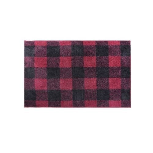 St. Nicholas Square Buffalo Check Accent Rug ~ 23in x 35in ~ Red ...