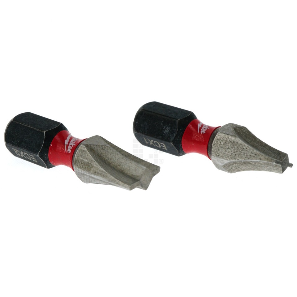 Milwaukee 48-32-4440 ECX #1 & #2 SHOCKWAVE Impact Bit Set, 1" Length | eBay