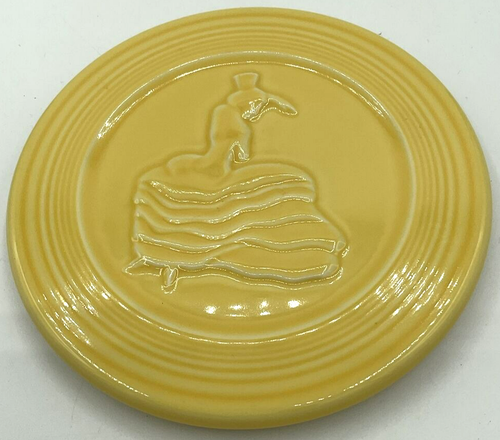 Yellow Fiestaware Flamenco Dancer Trivet Homer Laughlin HLC Fiesta ...
