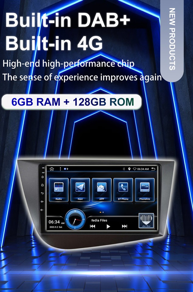 CarPlay For Seat Leon 2 MK2 2005-2011 Android 14 Car Stereo GPS Nav ...