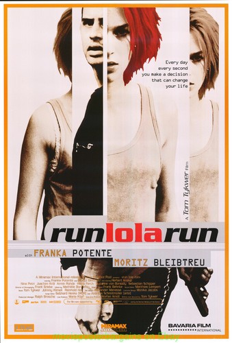 RUN LOLA RUN MOVIE POSTER 27x40 + THE OTHER BOLEYN GIRL NATALIE PORTMAN ...