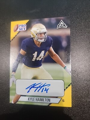 2022 Leaf Pro Set- Kyle Hamilton #PS-KH2 Gold Autograph RC | eBay