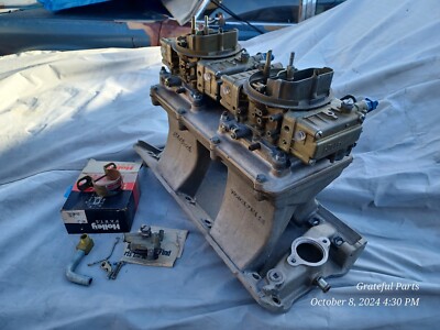 BBC Edelbrock 7075 Victor Ram 2-R Aluminum Tunnel Intake HOLLEY 4224-S ...