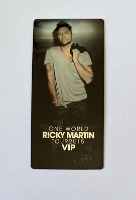 Ricky Martin ONE WORLD 2015 Tour Commemorative VIP Concert Ticket ...