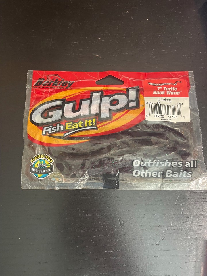 Berkley Gulp! 4-7" Turtle Back Worm 10-12ct Many Colors NIP | eBay